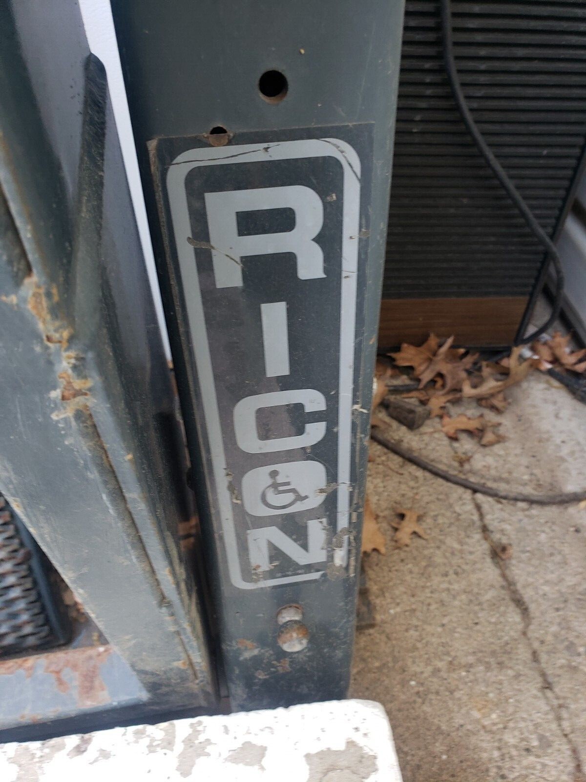 Ricon (READ DESCRIPTION) electric wheelchair lift van bus porch transit ...