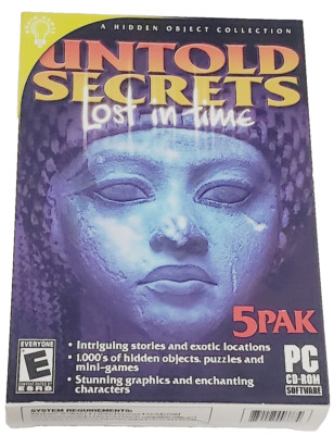 Untold Secrets Lost in Time Hidden Object Puzzle Win XP / 7 PC CD Game ...