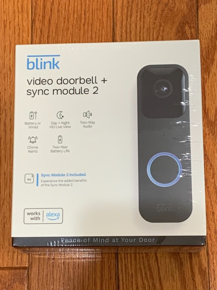NEW*! Blink Wi-Fi Wired/Wireless Smart Video Doorbell with Sync Module ...