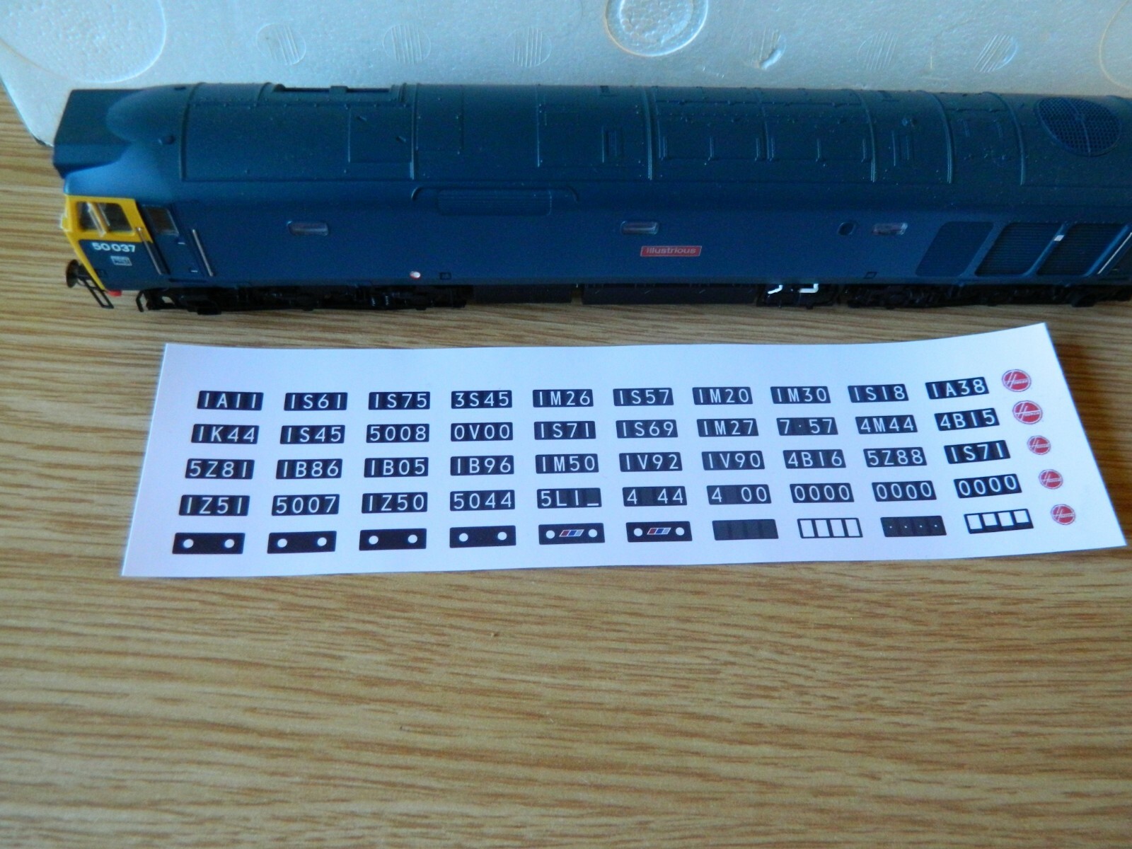 Class 50 OO Scale 4 Character headcode decals for Hornby & Lima Diesel ...