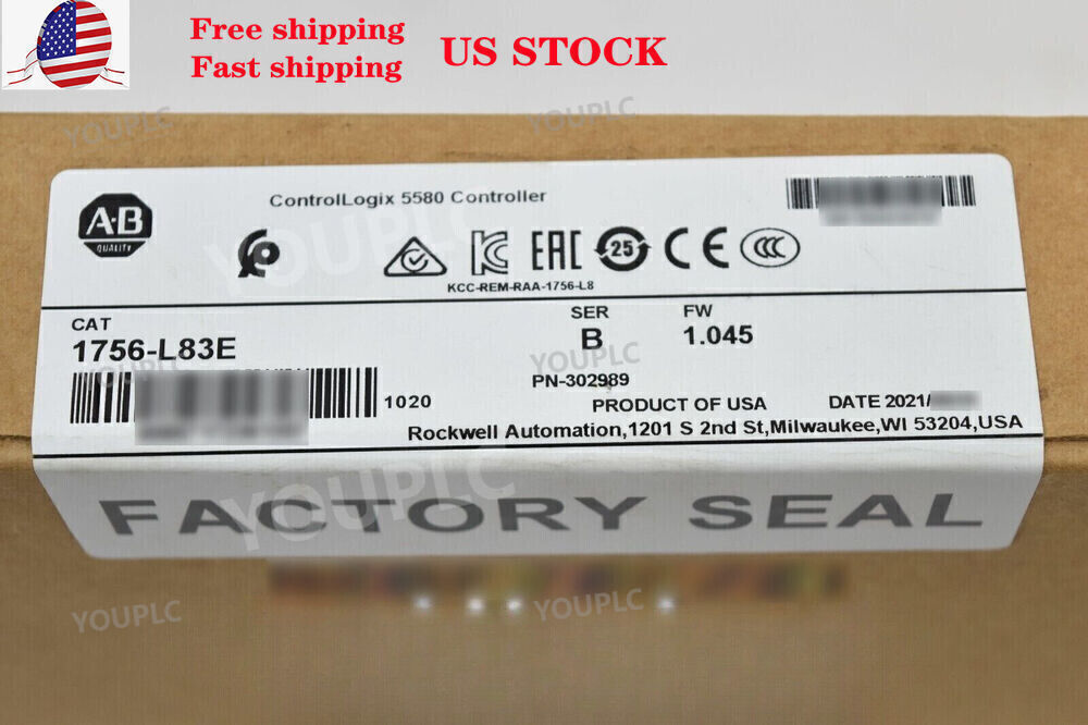 Surplus Sealed Allen Bradley 1756-L83E /B 2021 ControlLogix Logix5580 ...