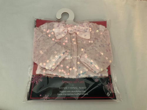 American Girl Doll Something Navy Pink Glitter Puffer Coat New | eBay