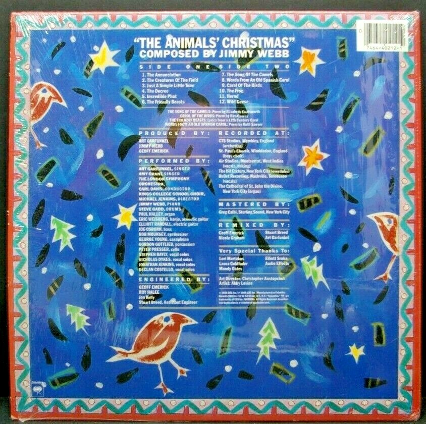 Art Garfunkel Amy Grant, The Animals Christmas by Jimmy Webb LP | eBay
