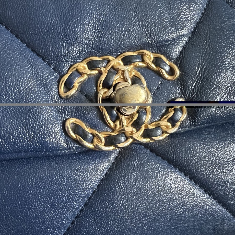 CHANEL 19 Large Quilted Flap Bag Preowned Authentic | eBay