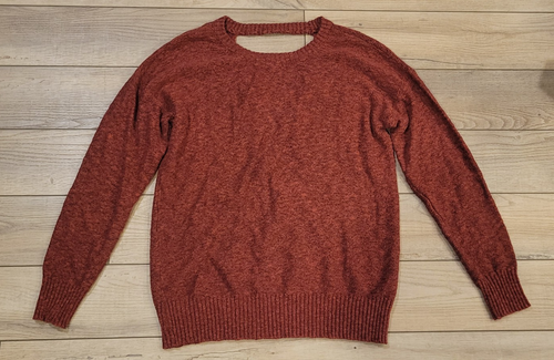 American Eagle Orange Red Sweater w/ Keyhole Back - Size Small | eBay