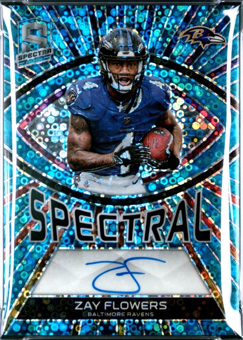 2023 Panini Spectra - Spectral Signatures Zay Flowers #SS-ZF Neon Blue ...