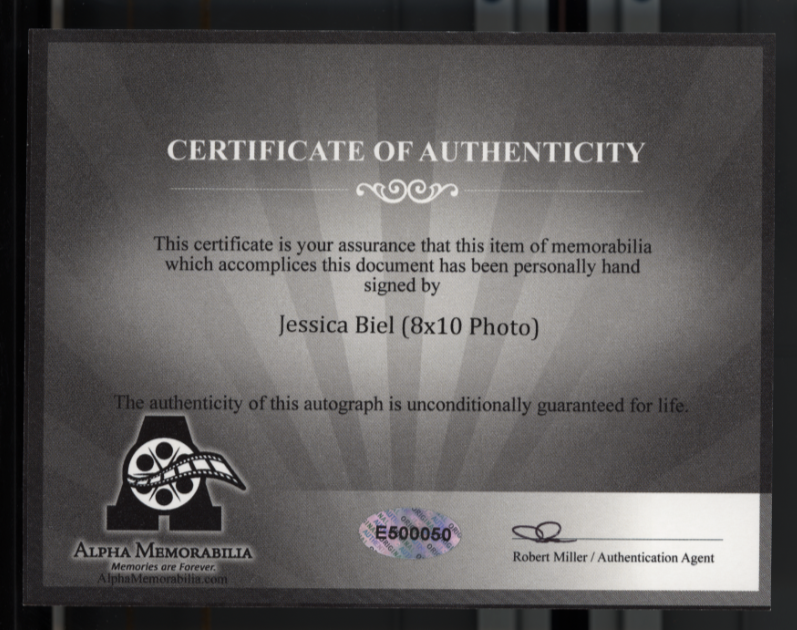 Jessica Biel Actress Autographed 8x10 Photo w/COA WWE30-6 | eBay