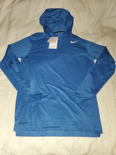 Nike Hoodie Mens Small Blue Pullover Long Sleeve Lightweight Dri Fit | eBay