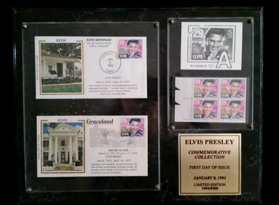ELVIS PRESLEY LIMITED EDITION 1ST DAY STAMP COLLECTOR'S PLAQUE | eBay
