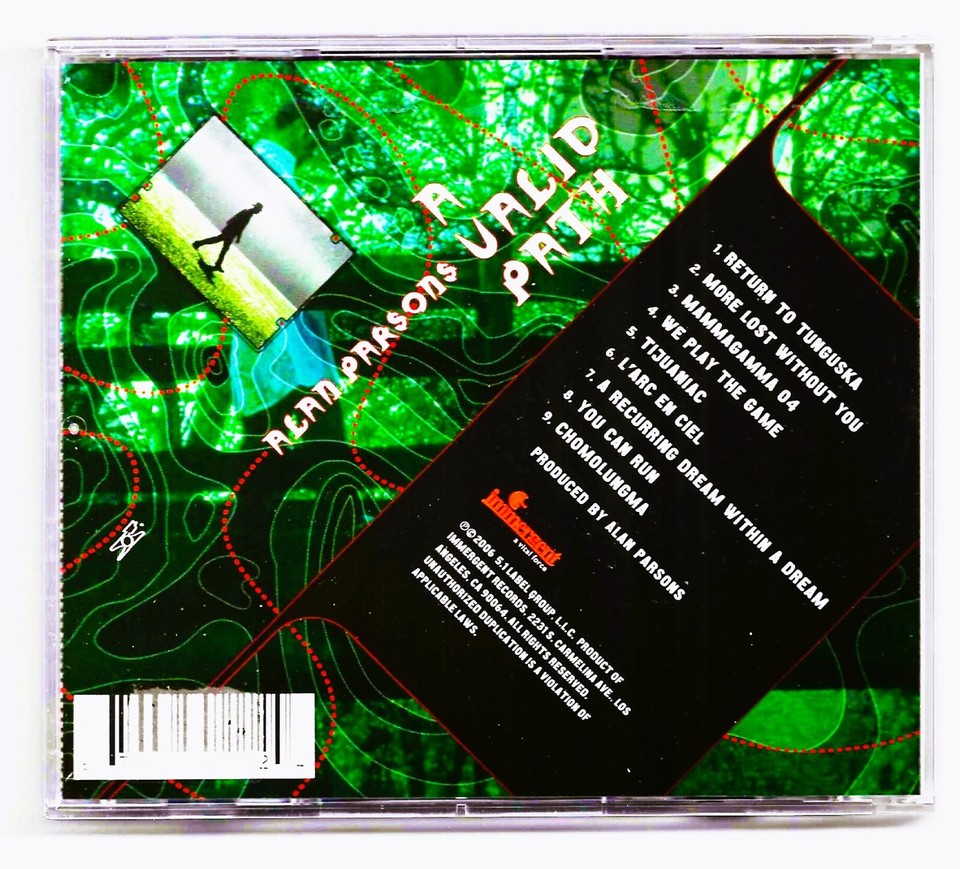 ALAN PARSONS A VALID PATH - 2006 - DUAL DISC - CD + DVD - RARE ...