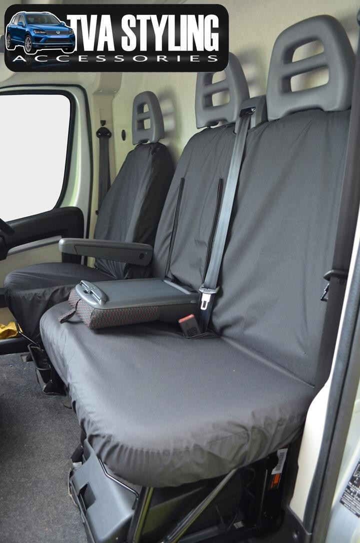 CITROEN RELAY SEAT COVERS 2006-2014 FRONT SEATS BLACK | eBay UK