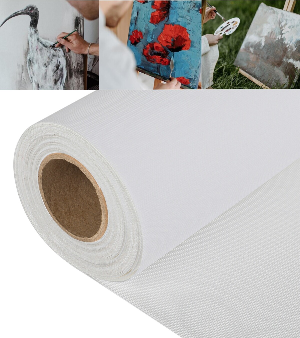 240GSM Premium Matte Canvas Roll 24in x 100ft for Inkjet Printing Pure ...