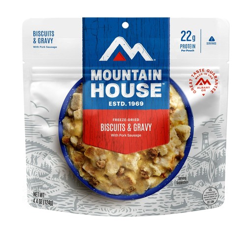 Mountain House Biscuits & Gravy 2-Serving Breakfast Freeze Dried ...