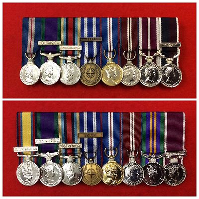 8 x Supplied & Court Mounted Miniature Medal Group Choose Your ...