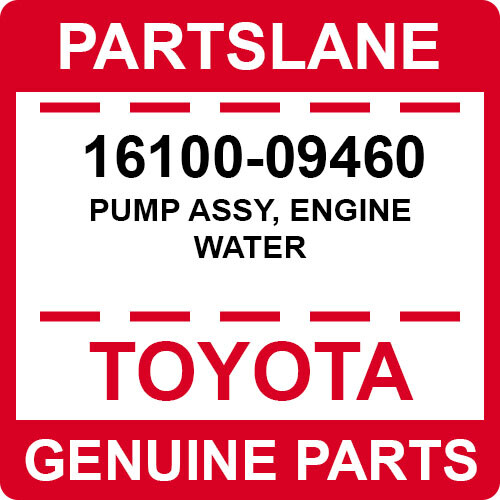 16100-09460 Toyota OEM Genuine PUMP ASSY, ENGINE WATER | eBay