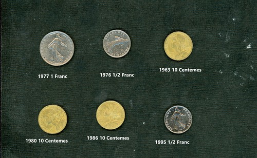 Vintage LOT of 6 (Six) French Coins, Circulated, Uncleaned | eBay