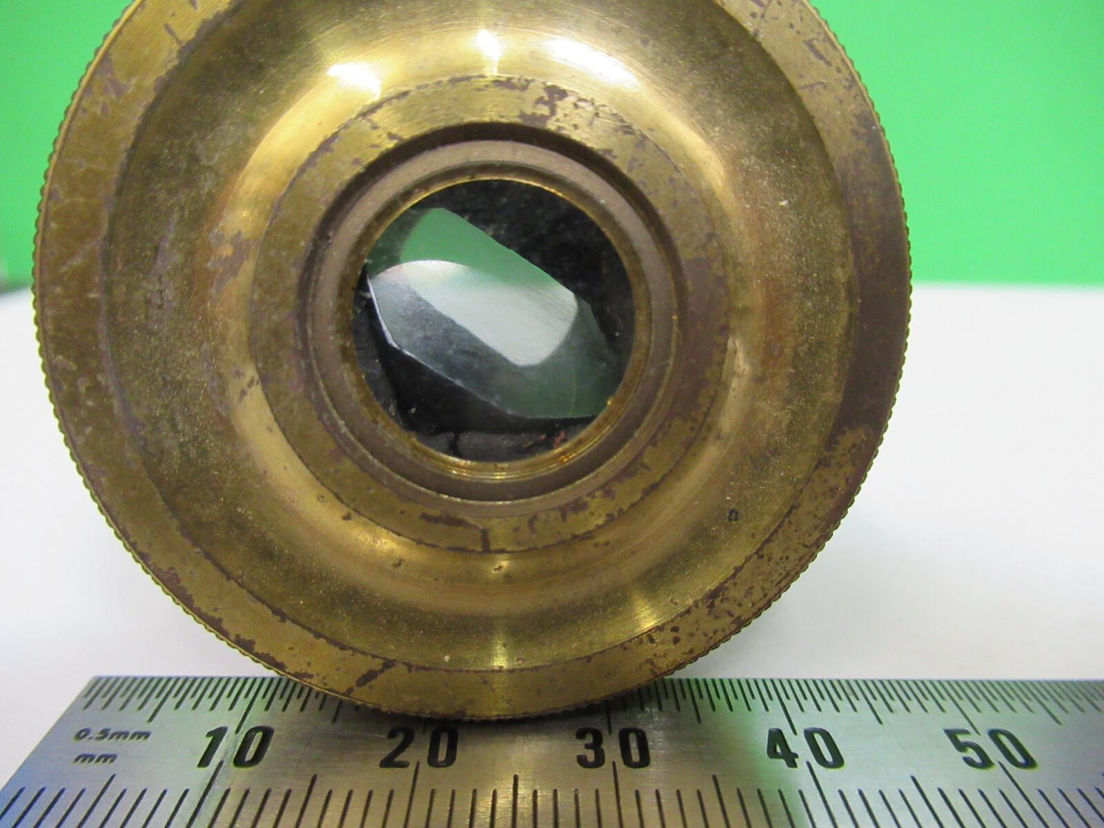 ANTIQUE BRASS C. BAKER LONDON LENS POLARIZER MICROSCOPE PART AS ...