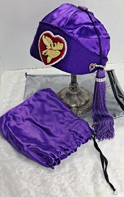 Vintage Loyal Order of Moose Ceremonial Cap ~ ROYAL PURPLE ~ SATIN ...