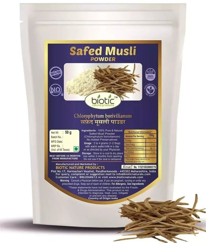 Organic Safed Musli White Musali Powder Chlorophytum Borivilianum ...
