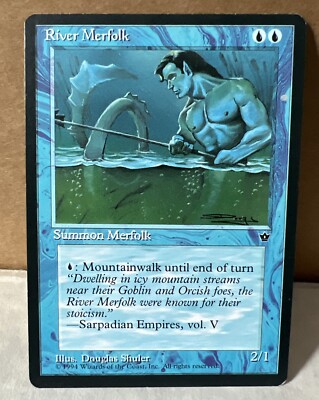 Magic MTG RIVER MERFOLK (Fallen Empires) Unplayed Very Good Condition ...