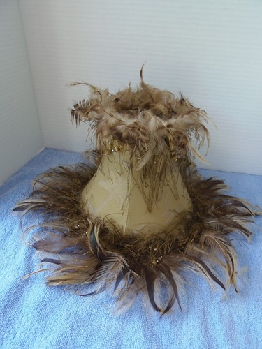Vintage Ostrich Feather Silk Lamp Shade, Bell Design | eBay