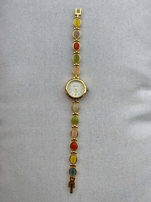 Women's Gemstone Watch Stainless Steel Watch Waterproof Quartz Gold ...