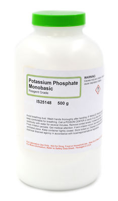 Reagent Grade Potassium Phosphate Monobasic, 500g - The Curated ...