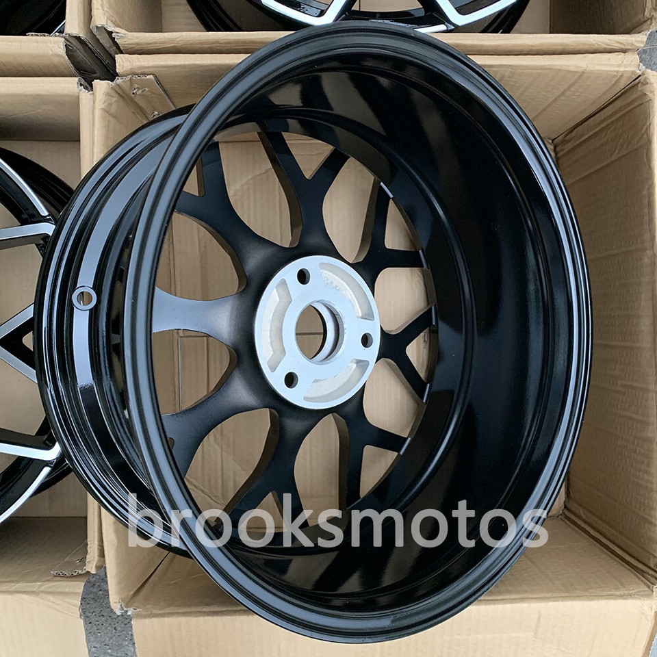 16X6 17X7 STAGGERED B STYLE BLACK WHEELS RIMS FITS FOR SMART FORTWO ...