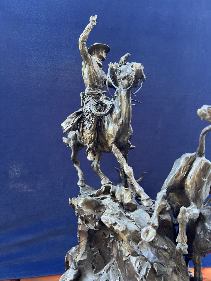 Massive Grant Speed western bronze sculpture.signed,dated.offers ...