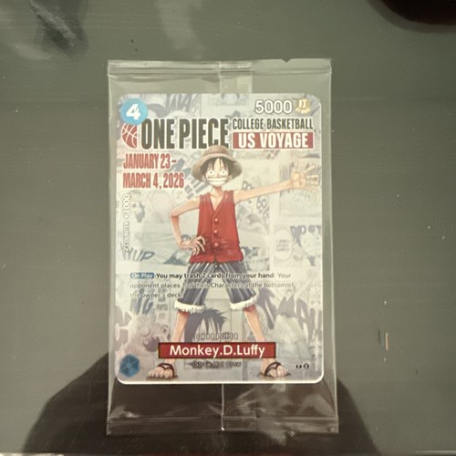 One Piece Monkey.D.Luffy US College Basketball Promo Card PRESALE ...