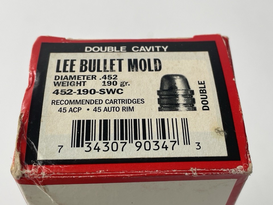Lee Bullet Mold .452 190 gr 452-190-SWC double cavity 90347 45 ACP | eBay