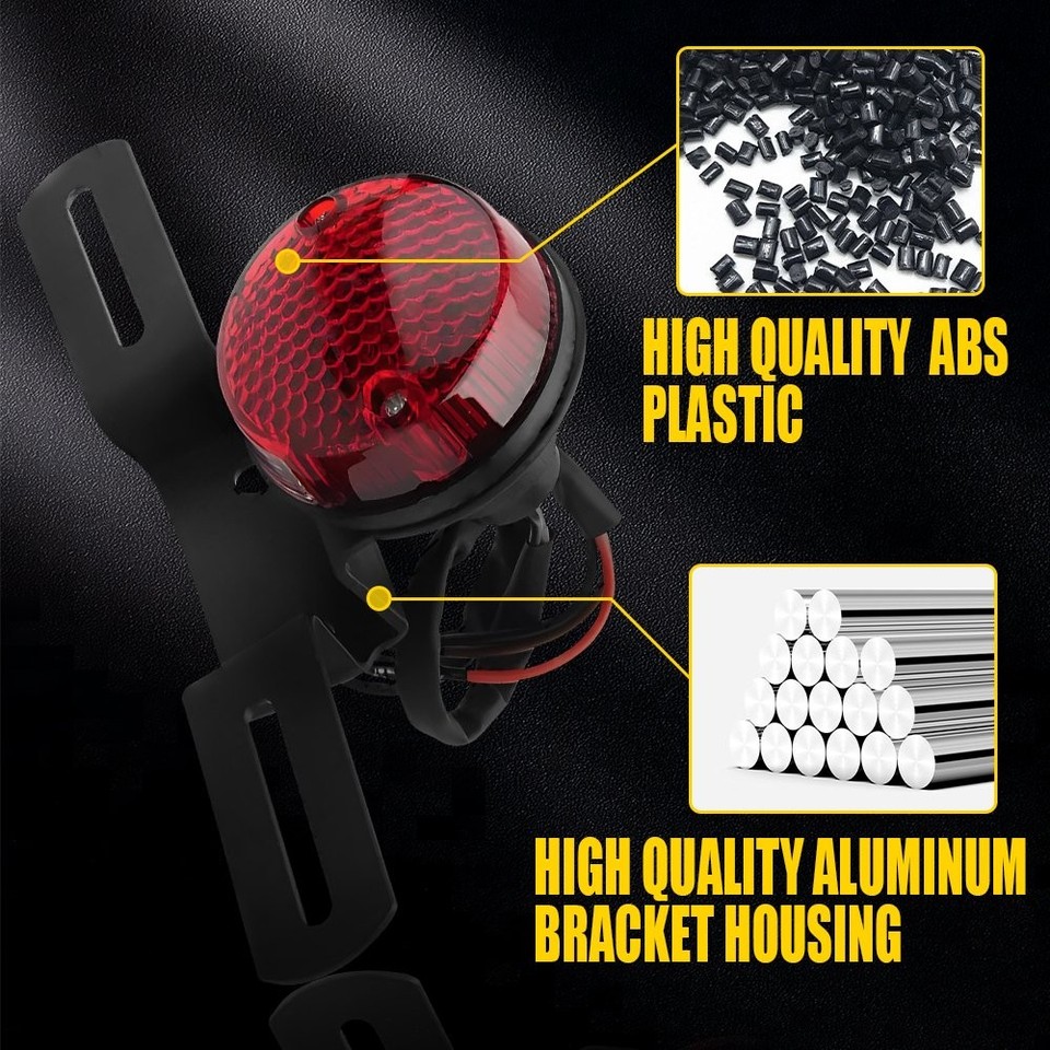 For Harley Bobber Chopper Cafe Racer LED Motorcycle Stop Brake Tail ...