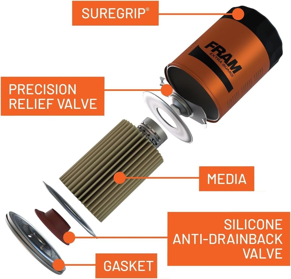 FRAM Extra Guard PH4967 10K Mile Change Interval Spin-On Oil Filter | eBay