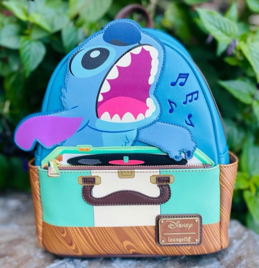 Disney Loungefly Stitch Record Player Mini Backpack NWT | eBay