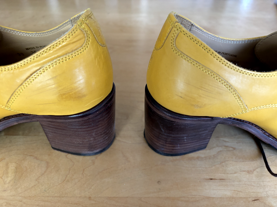 Office of Angela Scott Miss Button midheel yellow 39 | eBay