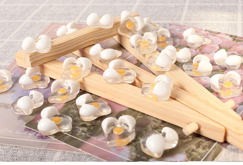 16PCS 1:12 Scale Dollhouse Miniature Resin Broken Egg DIY Kitchen Food ...