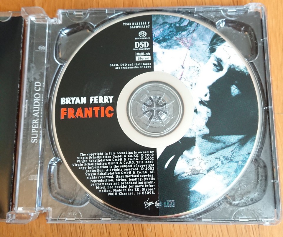 SACD: Bryan Ferry – 'Frantic' Hybrid Super Audio CD 5.1 surround, Roxy ...