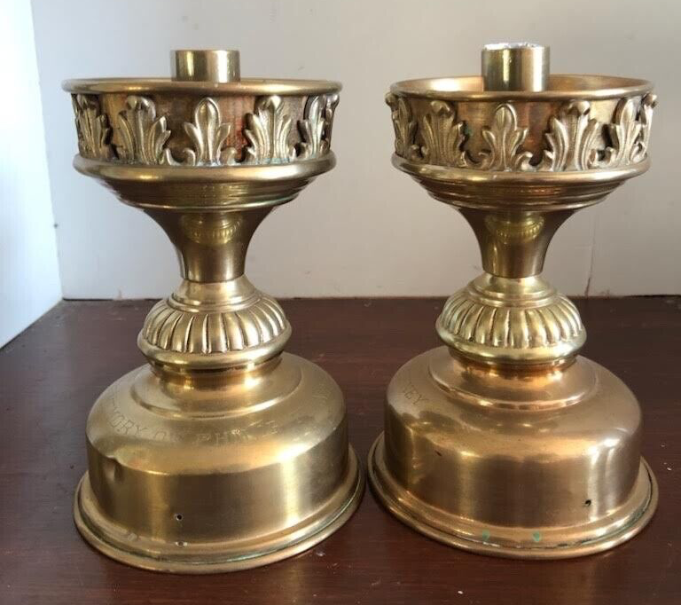 Vintage Catholic Church Brass Candlesticks 6" | eBay