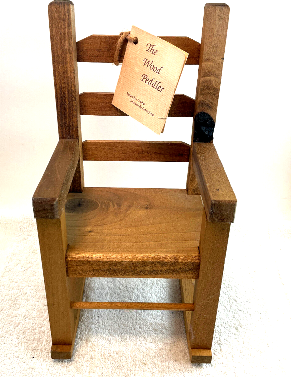 Vintage Shaker Ladder Back Doll Bear Chair 12" Tall Handcrafted The ...