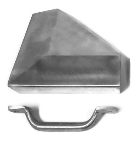 One Cast Aluminum Boat Transom Corner Bracket End Cap + 1 Handle MADE ...