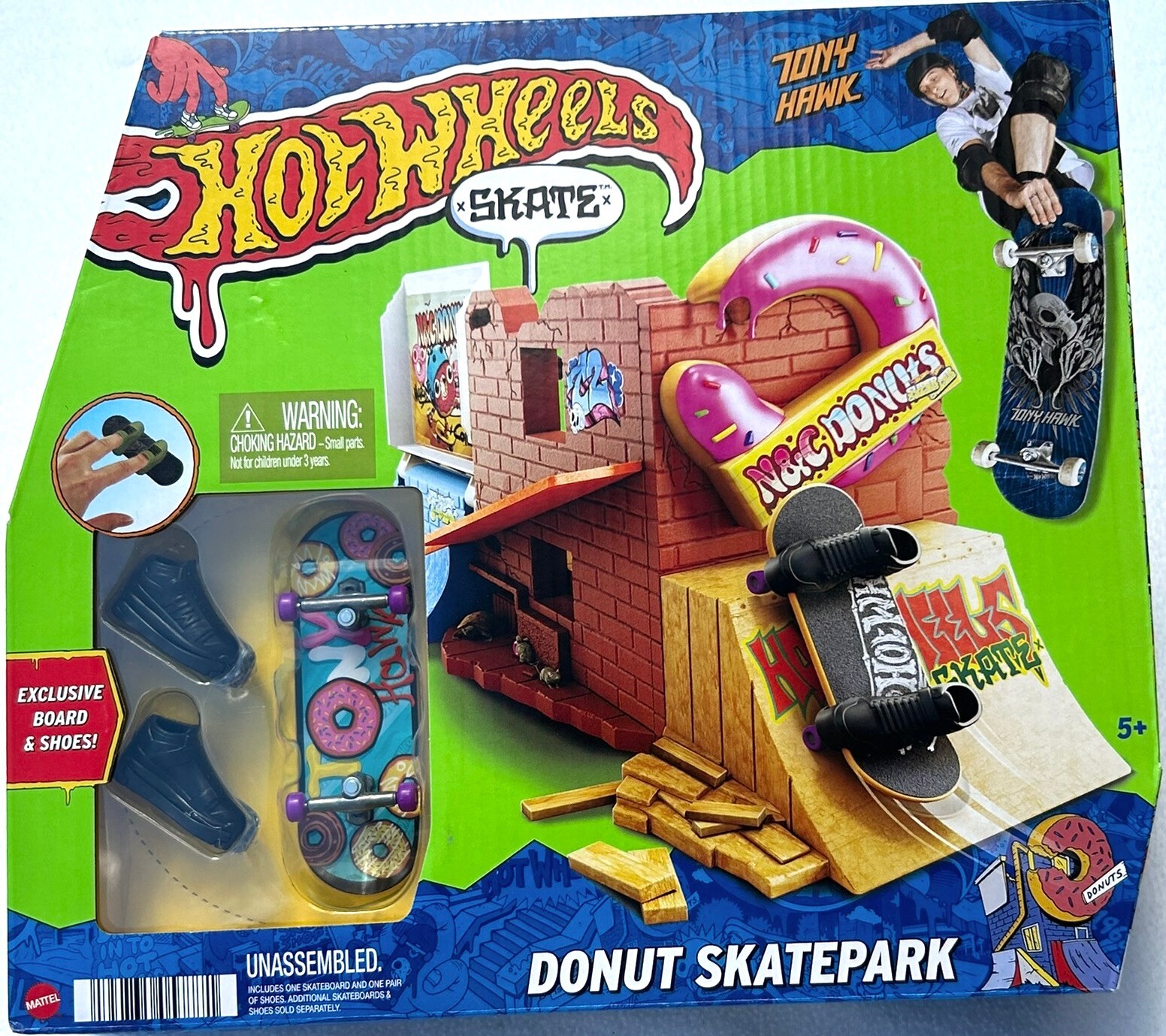 MATTEL Hot Wheels Skate X Tony Hawk - Donut Skatepark | eBay