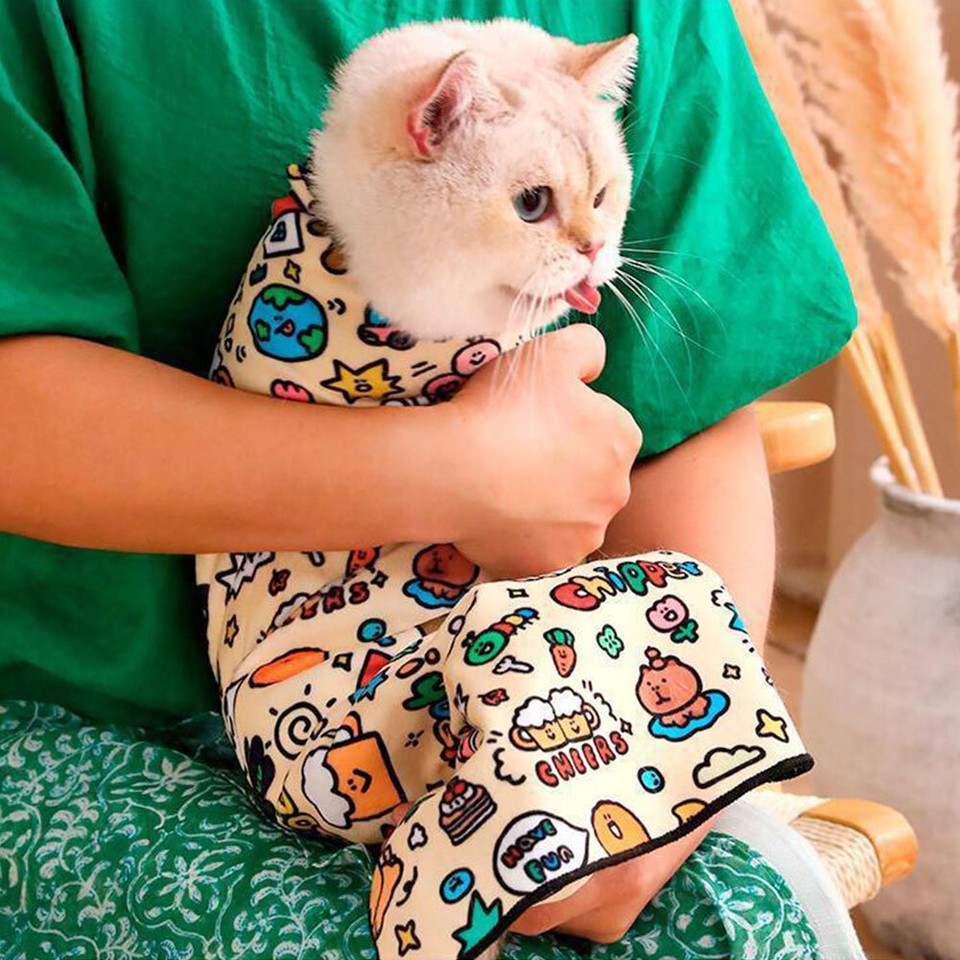 Cat Calming Wrap Self-Adherent Cat Wrap Anti-Escape for Medicine Nail ...