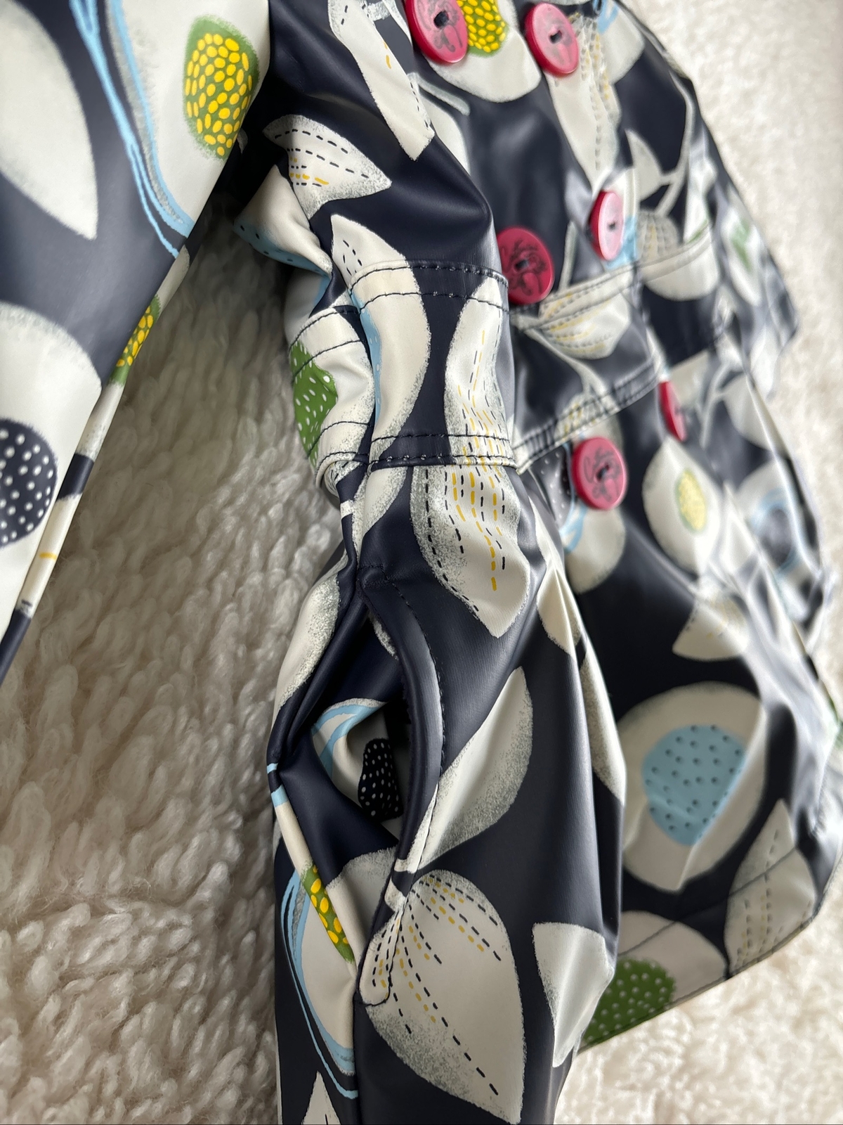 Catimini Baby Girl Coat Sz 12mo Insulated Fleece Lined Heavy Rain ...