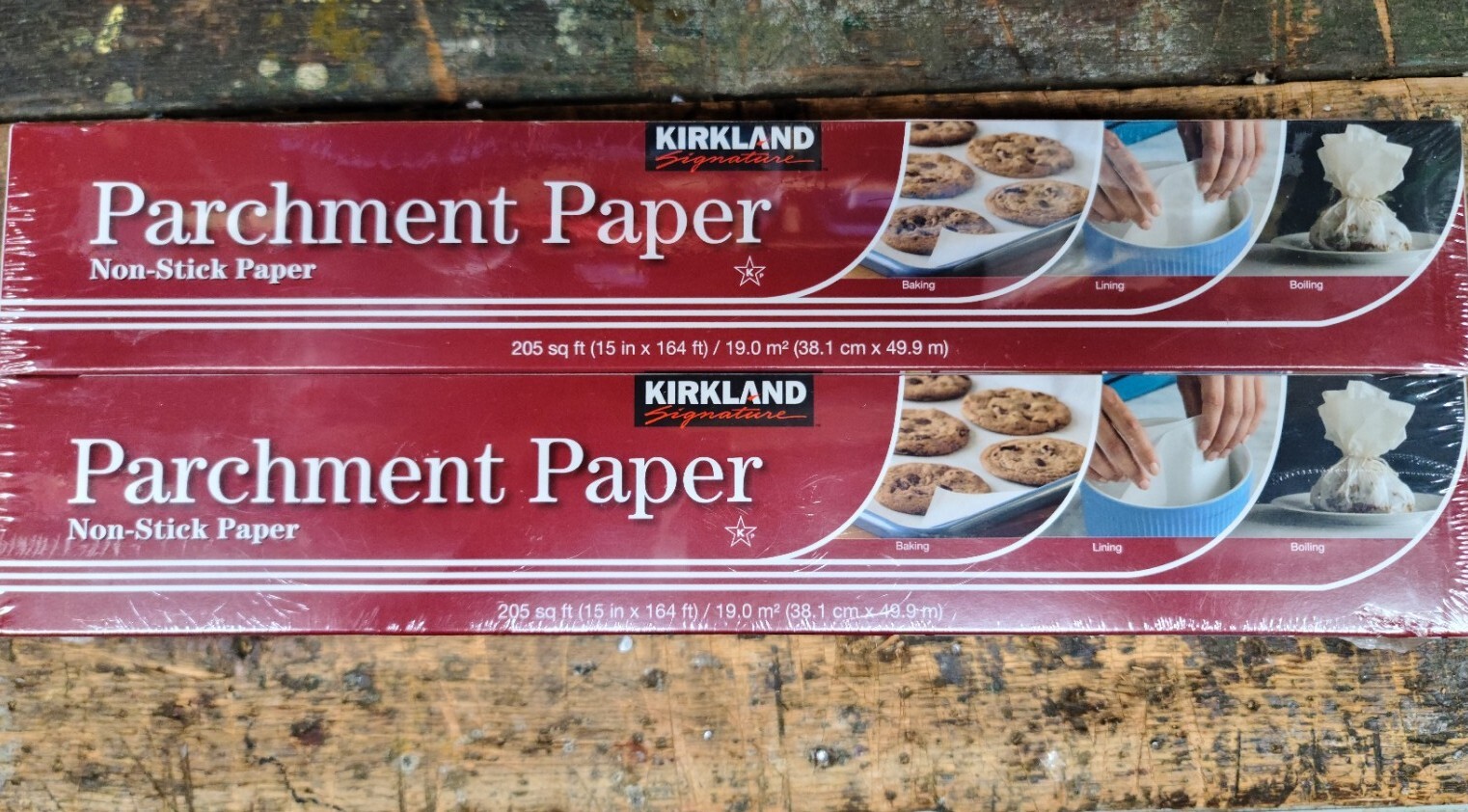 Kirkland Signature Non Stick Parchment Paper 205 sq ft (Twin Pack) 410 ...
