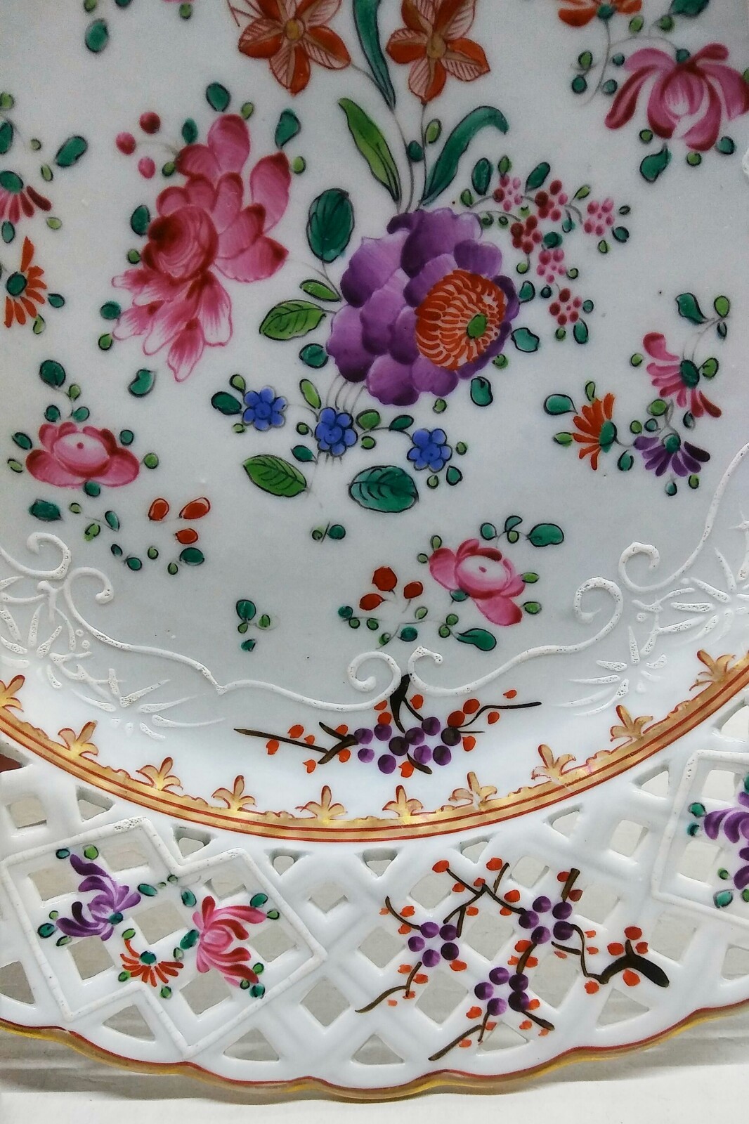 Antique 19th Century England Mintons Minton Reticulated Porcelain ...