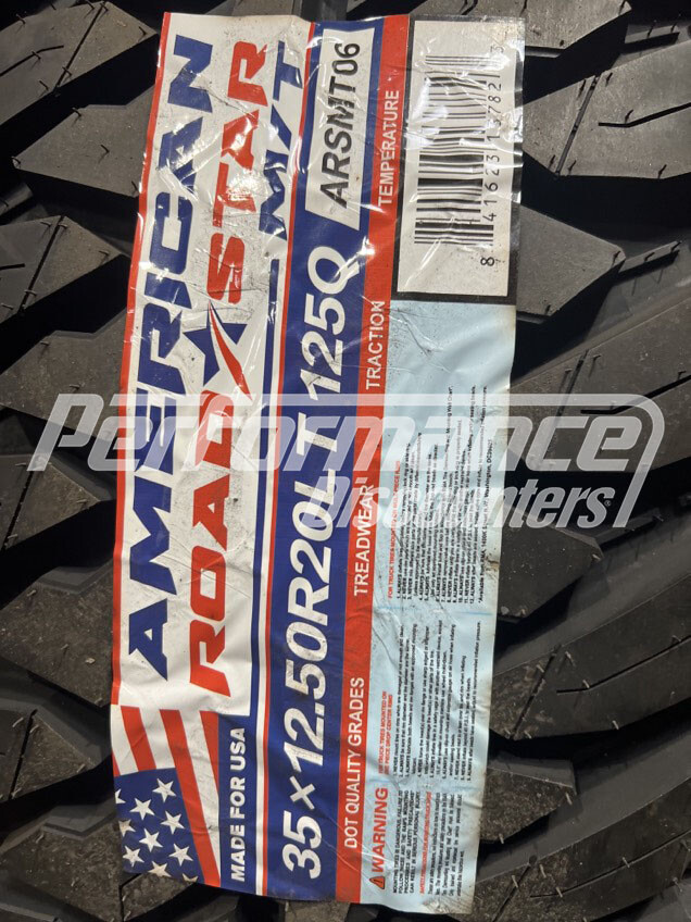 4 New American Roadstar M/T Tires 35X12.50R20 125Q LRF 35 12.50 20 ...