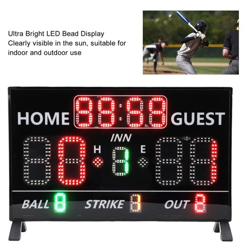 Electronic Baseball Scoreboard LED Softball Score Recorder For Outdoor ...