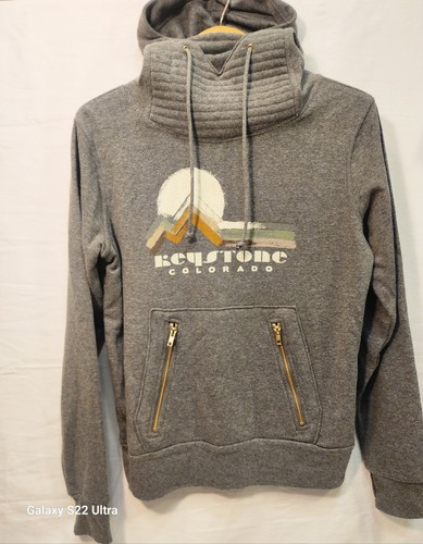 Vintage Keystone Colorado Hoodie Mens S Gray Sweatshirt Hiking Skiing ...