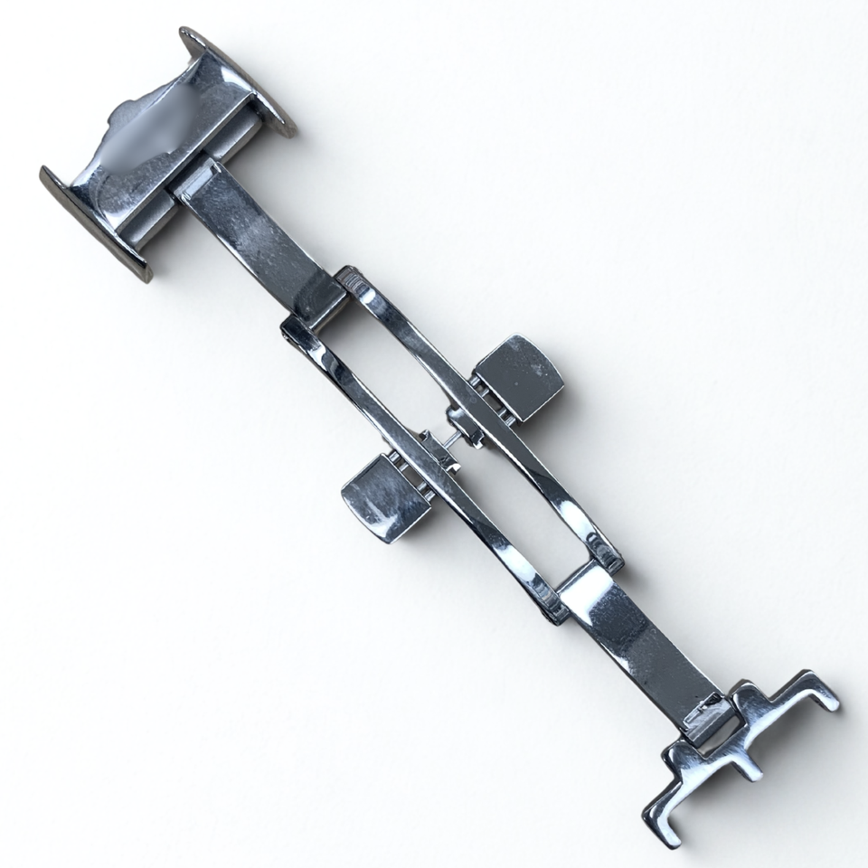 18mm Stainless Steel Silver Deployant Clasp – Fits Longines Style Bands ...