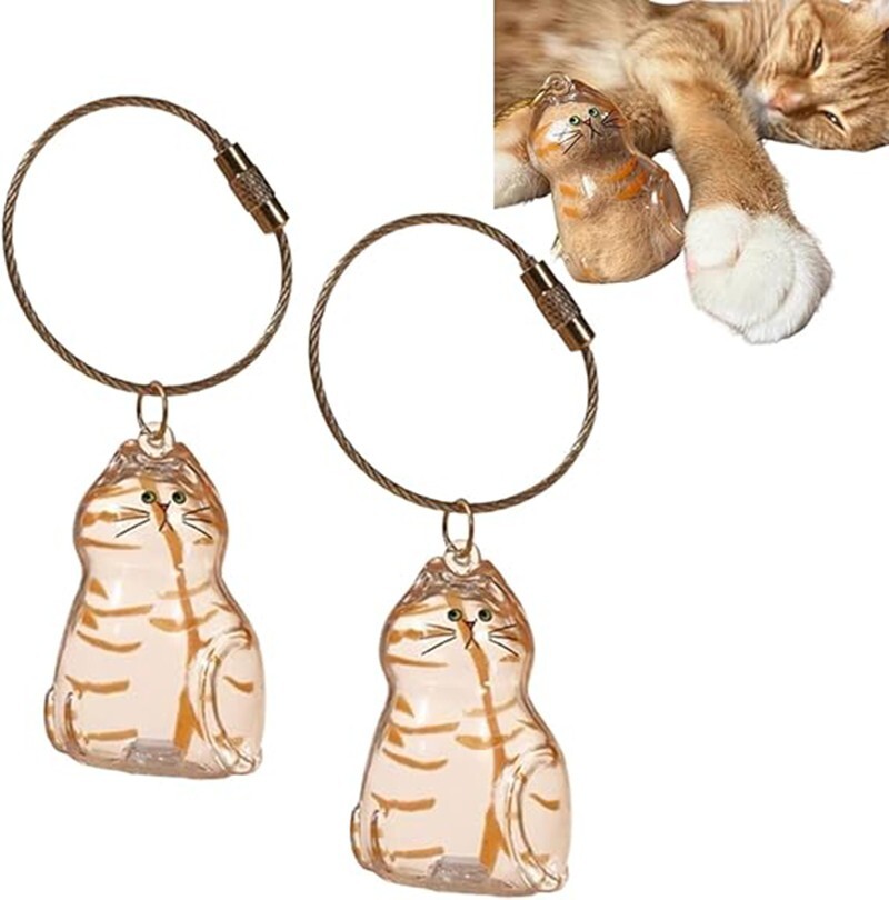 2PCS Cat Hair Keychain Storage Bottle, Cat Fur Memory Bottles, Pet Hair ...